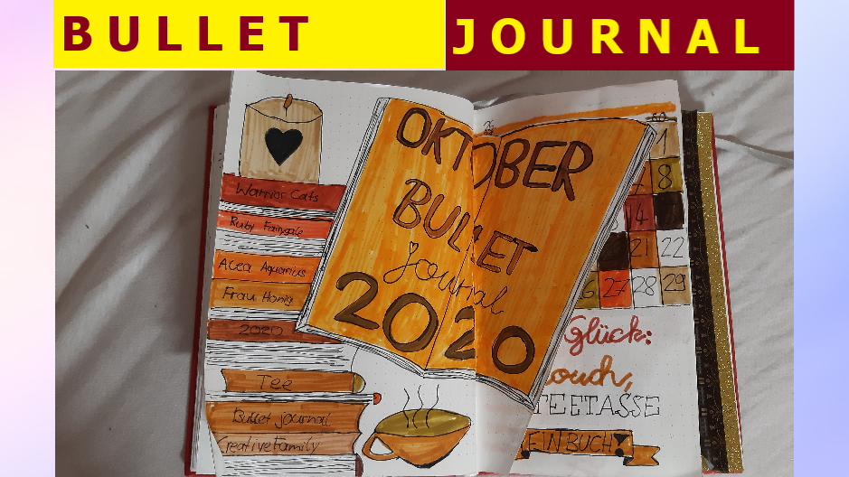 Mein Bullet journal für den OKTOBER, Thema Bücher – Creative Family
